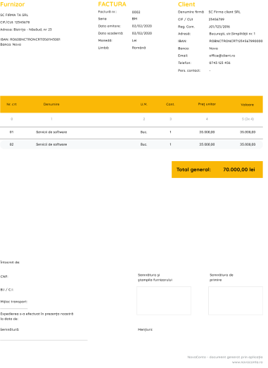 Program de facturare - Gratuit pentru business-uri mici | NovaConta.ro
